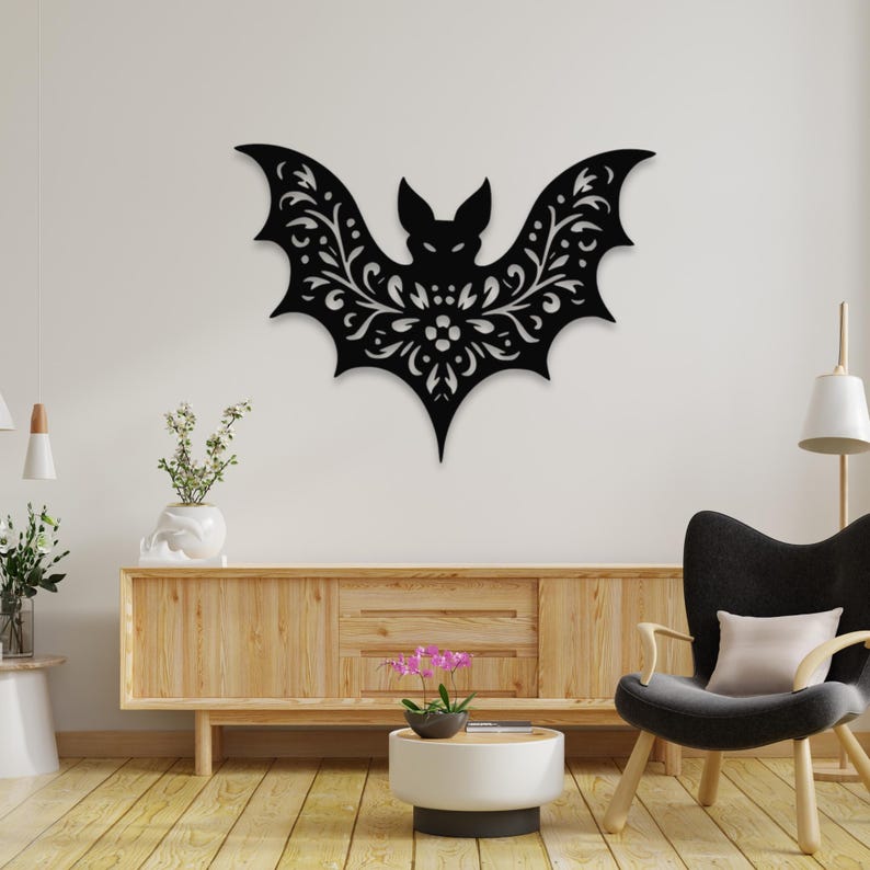 Halloween Bat Svg Dxf Laser Cut Files | Bat Silhouette Engraving Decal ...