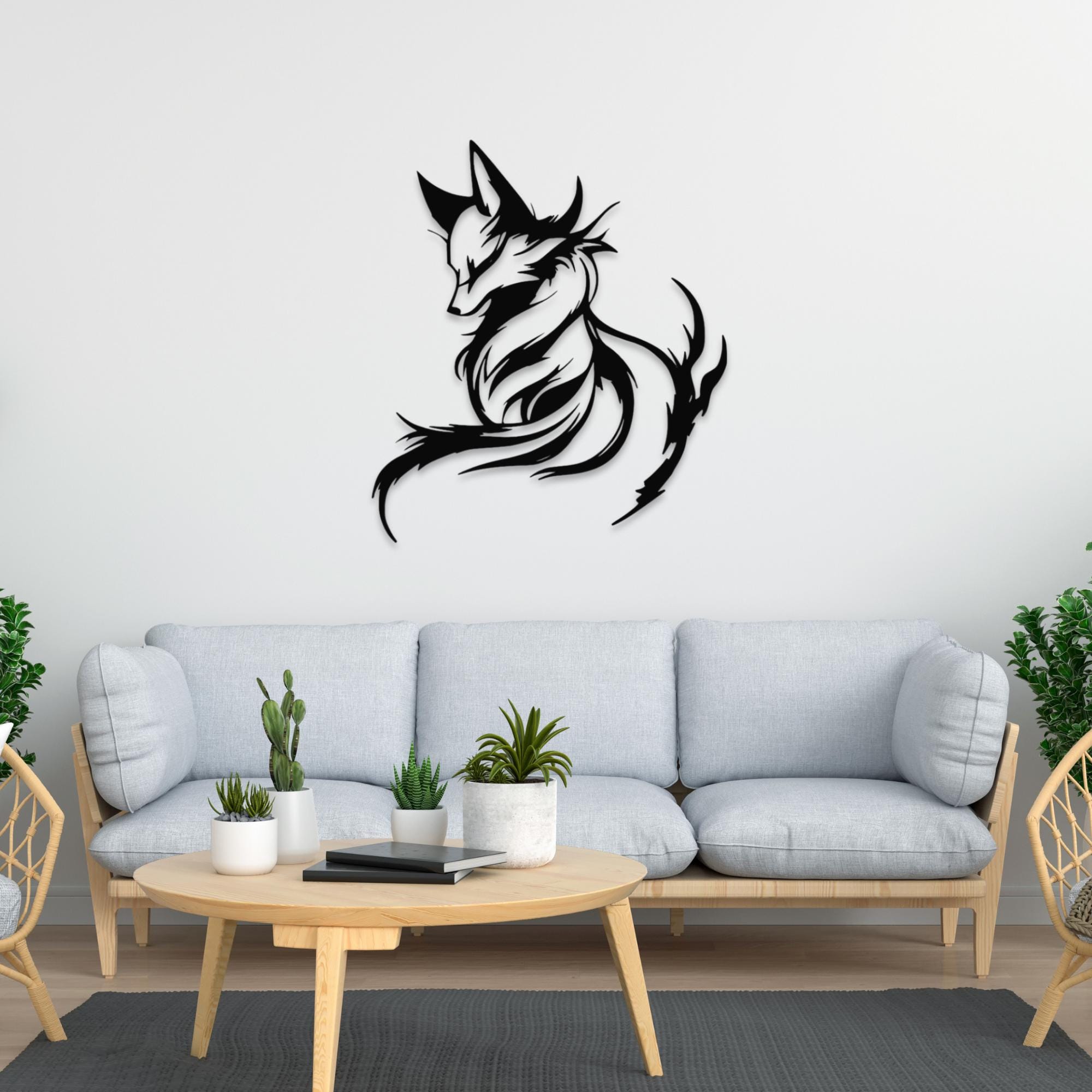 Fox Line Svg Dxf Laser Cut Files | Cnc Pattern Digital Files | Digital ...
