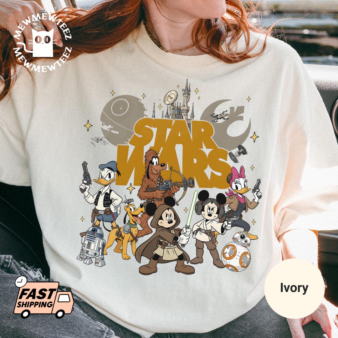 Disneyland Starwars Jedi Mickey Mouse Friends Shirt: Disney Star Wars ...