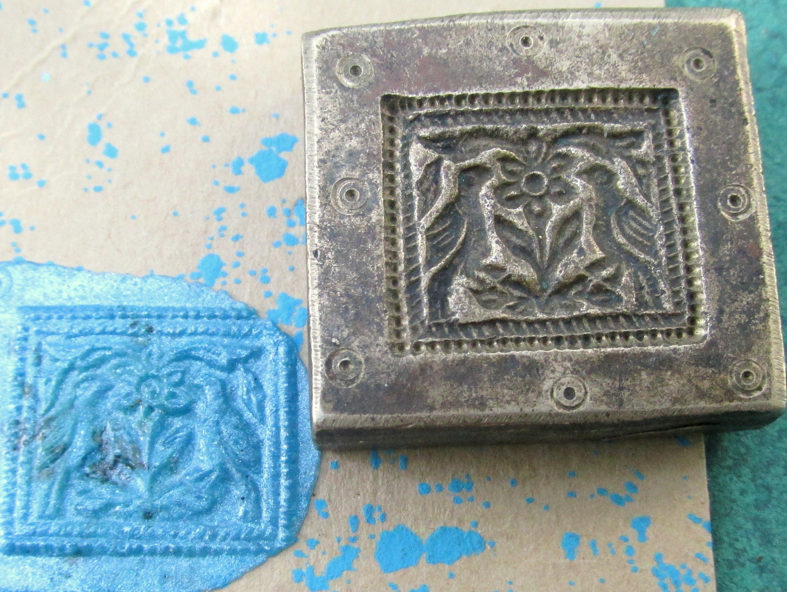 Antique Indian Brass Bronze Jewelry Making Mold Stamp Dye Wax Seal PMC ...