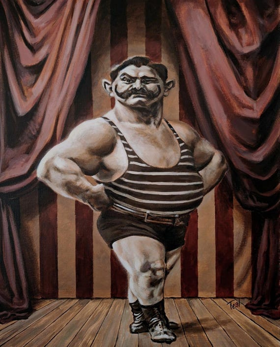 Circus Strongman Illustration