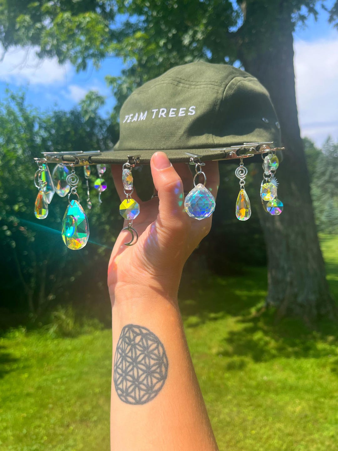 Sun Catcher Hat Clip, Sun Catcher Hat Sprout, Festival Hat Accessory ...