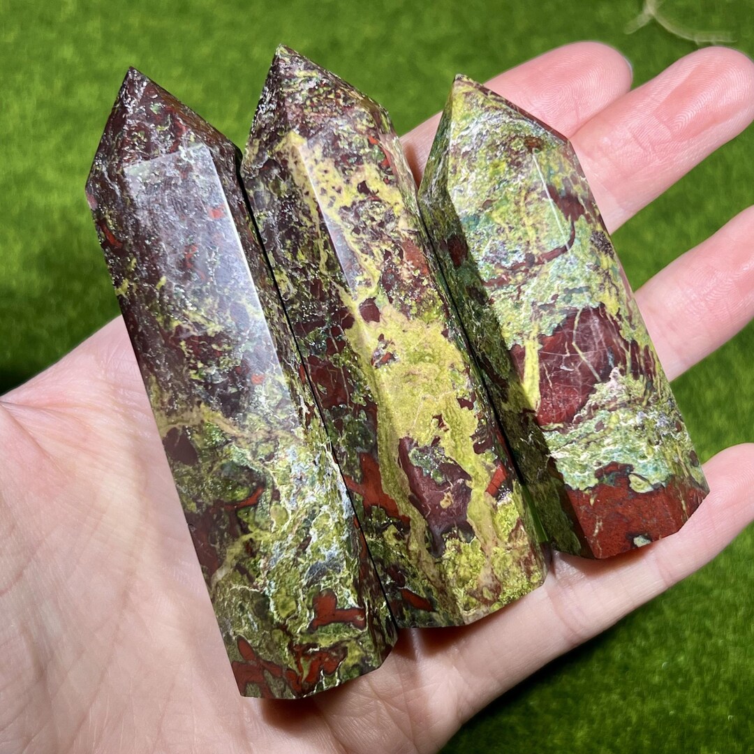 Dragon Bloodstone Crystal Tower, Polished Healing Stone Obelisk - Etsy