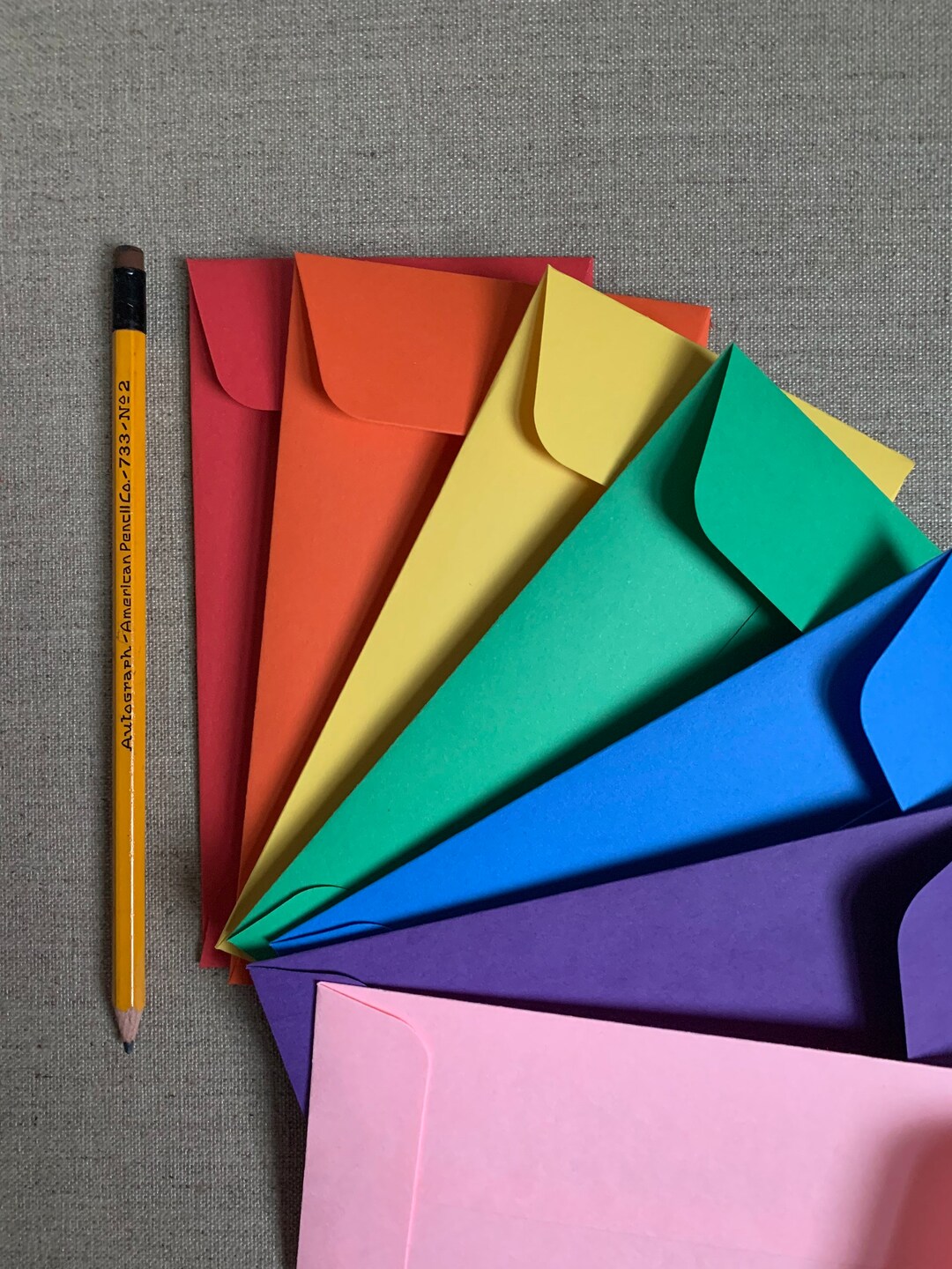 25 Multicolor Envelopes - Size 6 1/2" X 3 3/4" - 100% Recycled - Choose ...