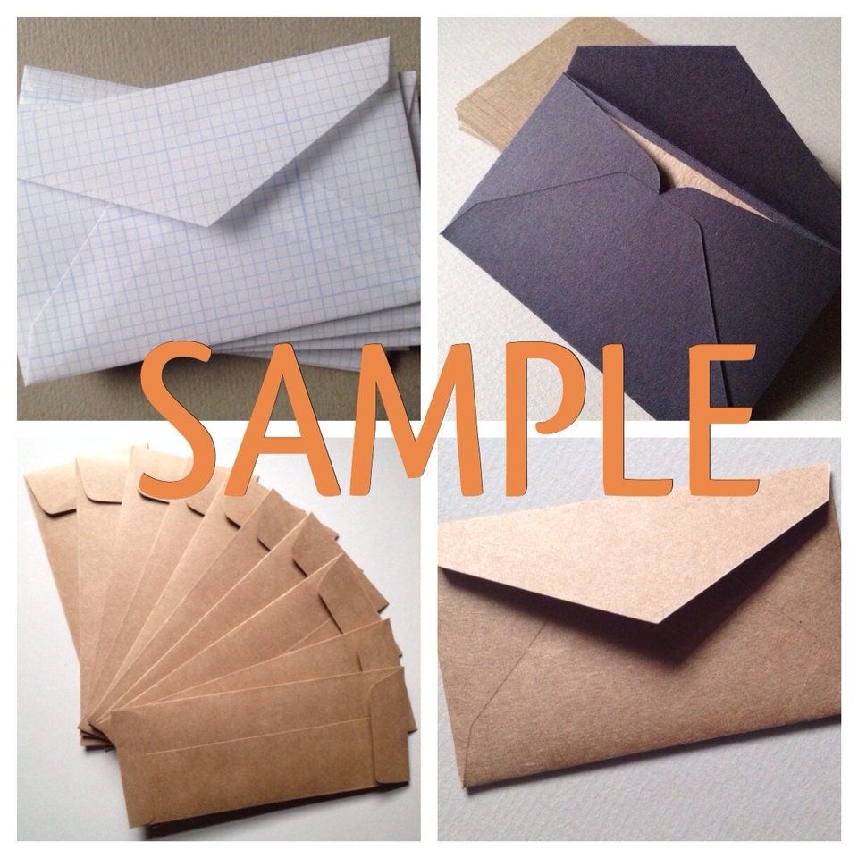 Your Choice Sample Envelope or Cardstock Any Size Envelope - Etsy