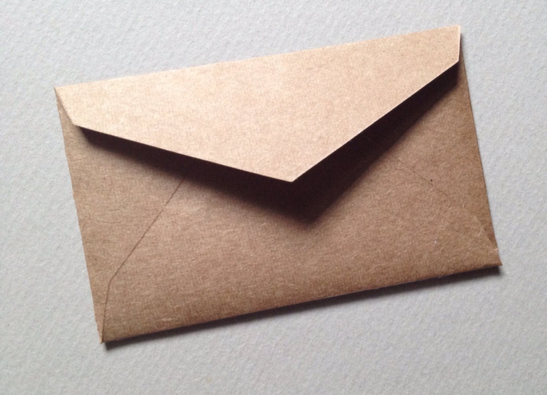 100 Mini Kraft Envelopes- 100% Recycled - Size 2 1/4” X 3 1/2” - Etsy