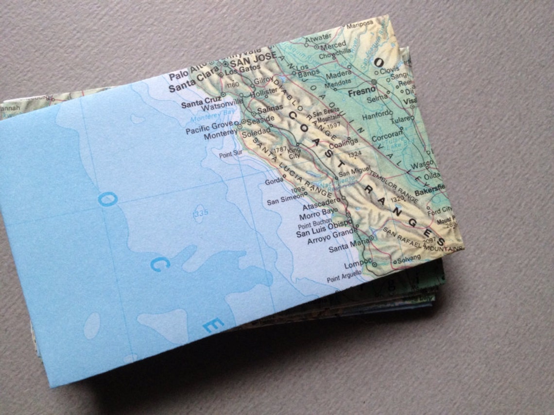 Mini World Atlas Map Envelopes: Upcycled Paper Envelopes (2 1/4" X 3 1/ ...