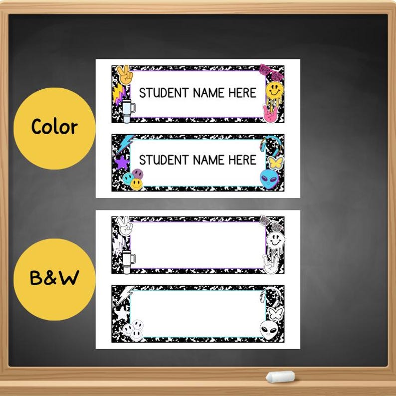 Composition Book Class Decor Student Name Labels, Composition Name Tags ...