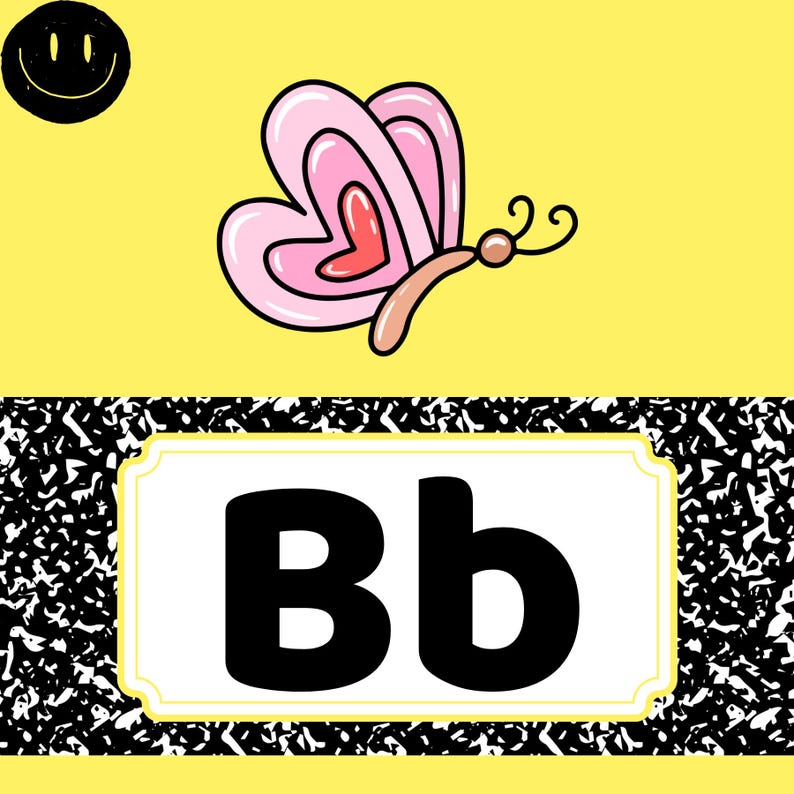 Composition Book Classroom Decor- Alphabet Posters - Etsy