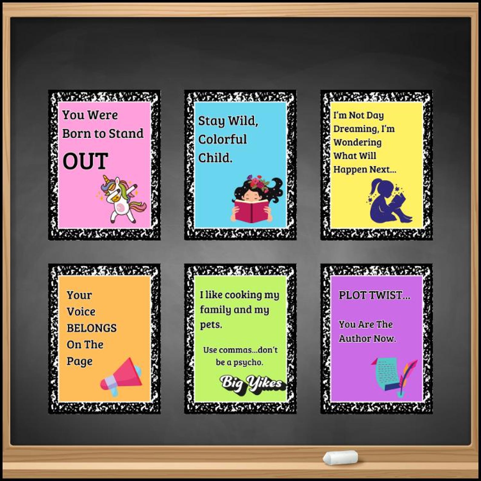 Composition Book Posters Motivational, Funny English Classroom Posters ...