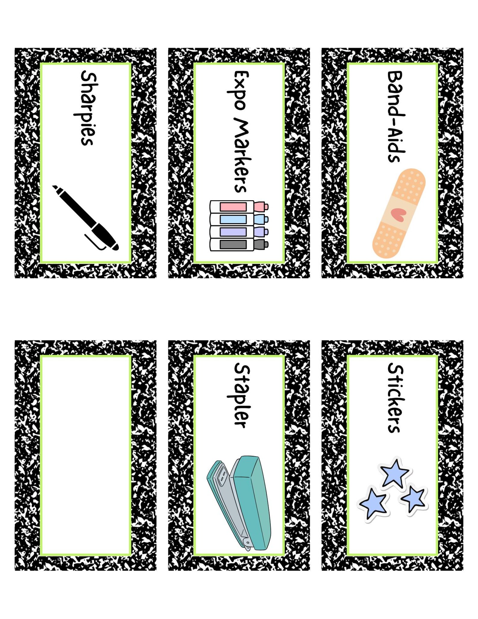 Teacher Toolbox Labels Pastel, Composition Book Classroom Decor ...