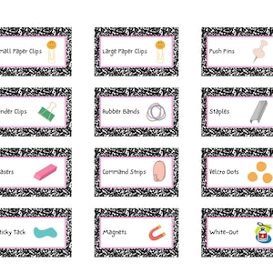 Teacher Toolbox Labels Pastel, Composition Book Classroom Decor ...