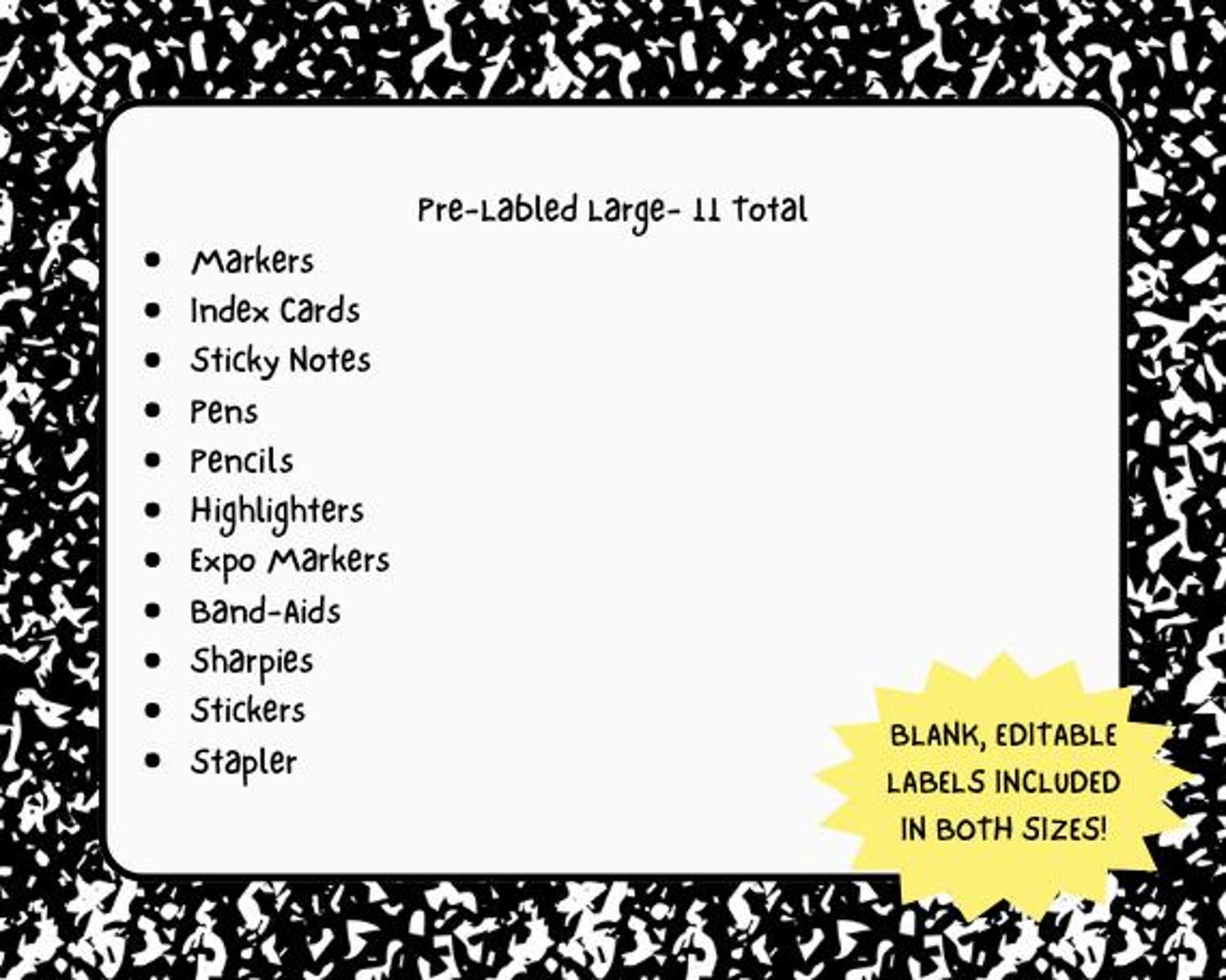 Teacher Toolbox Labels Pastel, Composition Book Classroom Decor ...