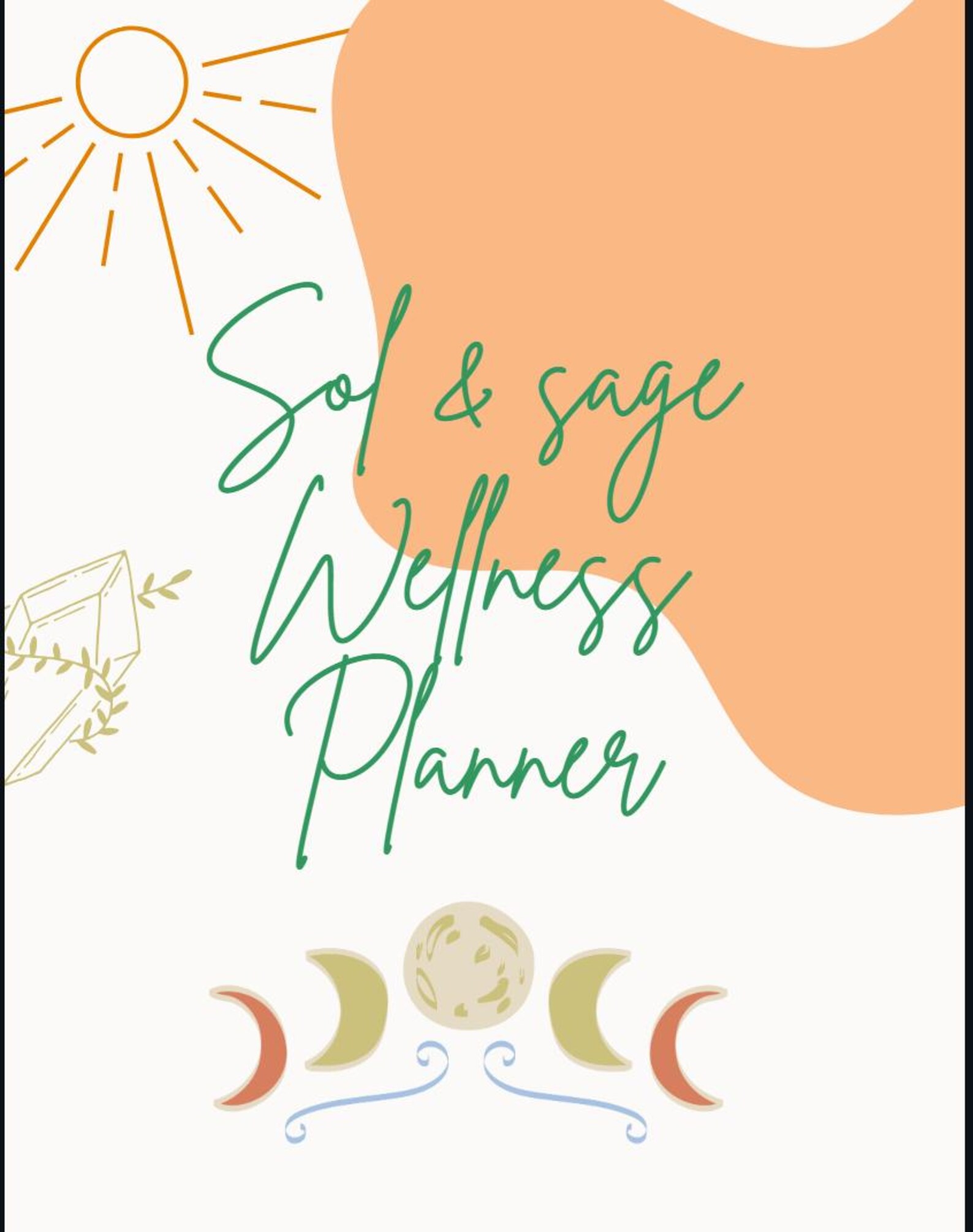 Boho Monthly Calendar - Includes Wellness Trackers for Mood, Hydration ...