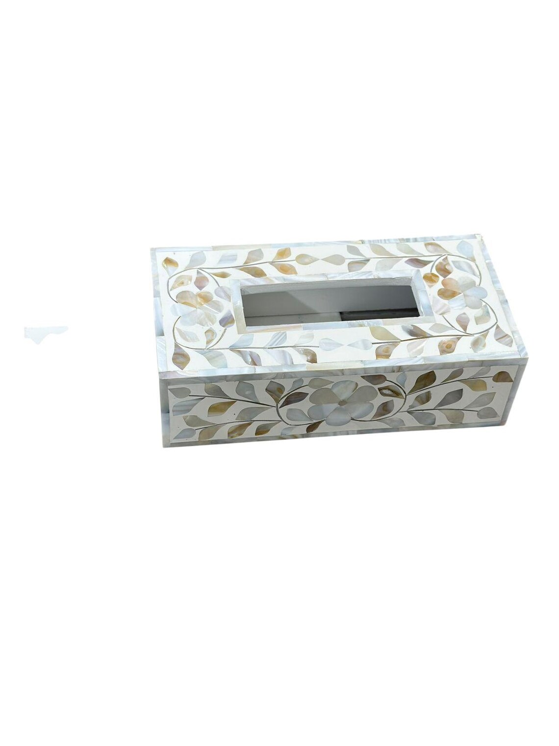 Mother of Pearl Inlay Tissue Box: Handcrafted Floral Design, Mehar ...