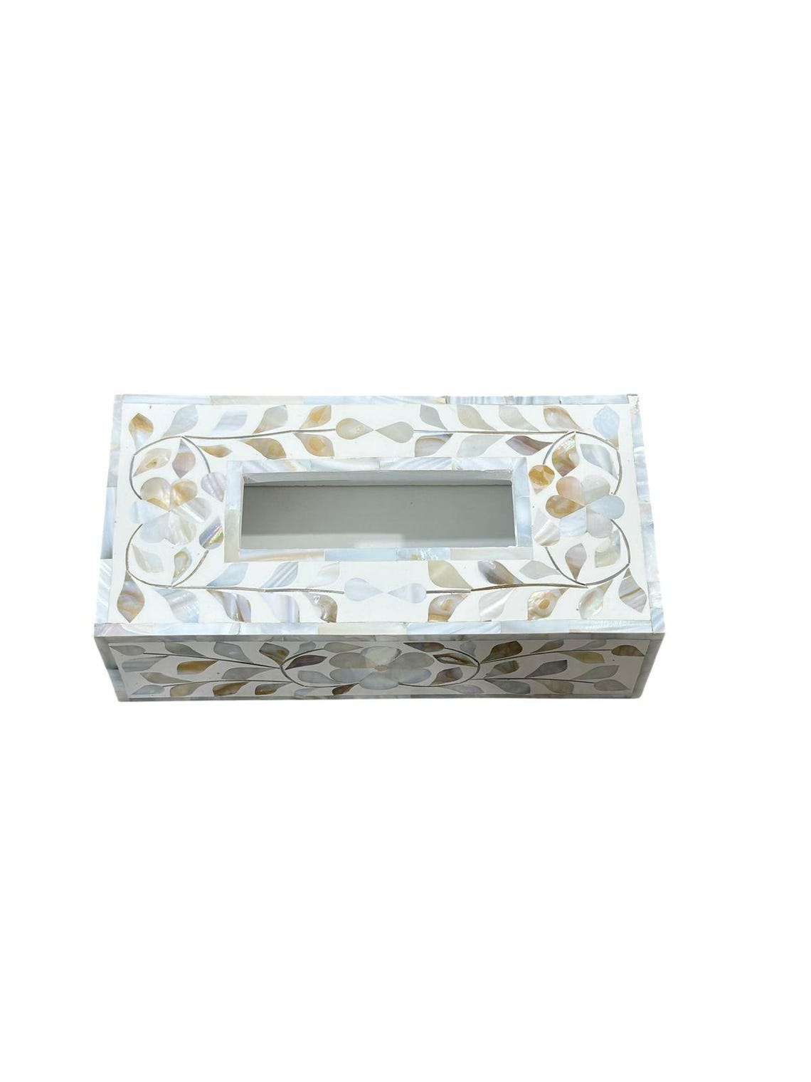 Mother of Pearl Inlay Tissue Box: Handcrafted Floral Design, Mehar ...