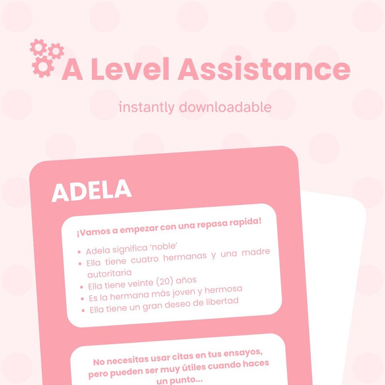 La Casa De Bernarda Alba Revision - Adela - Etsy