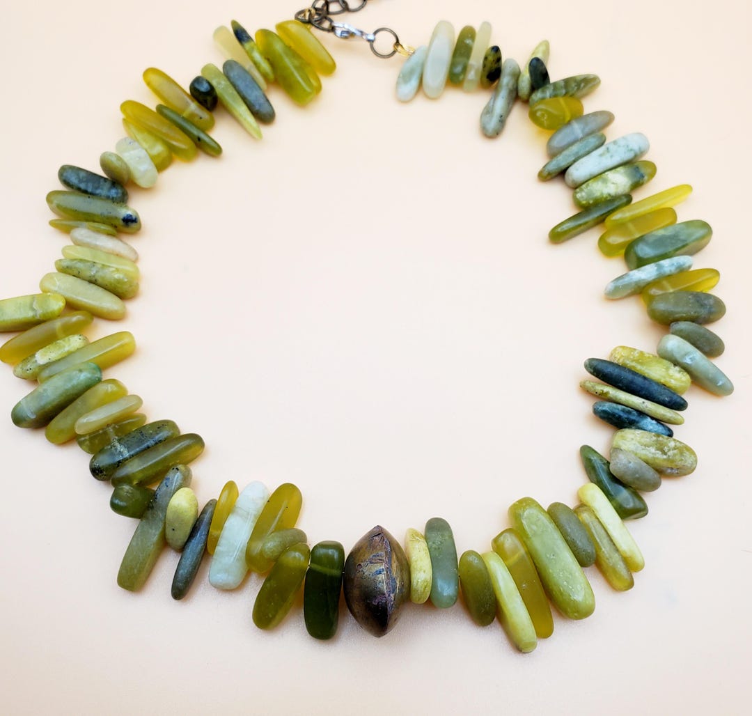 Jade Teardrop Necklace - Etsy