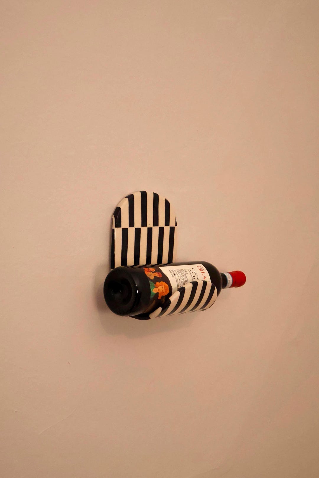 Checkered Ceramic Wine Rack – Wall-mounted, Handmade in Stoneware - Etsy