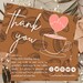 Coffee Shop Thank You Card: Brown Bean Design, Canva Template (digital ...