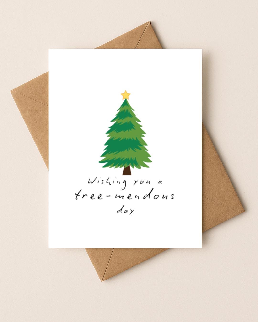 Tree-mendous Christmas Card - for Family and Friends! - Etsy