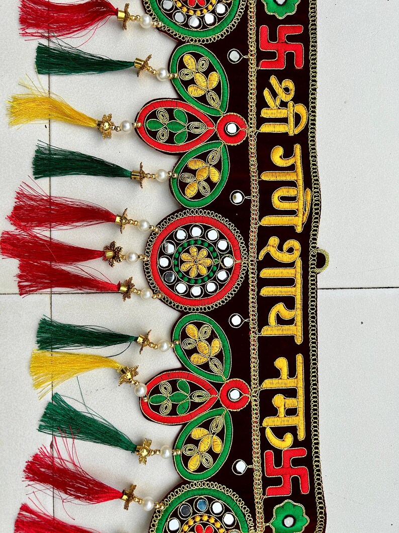 Embroidered Ganesha Door Toran | Indian Diwali Decoration - Etsy
