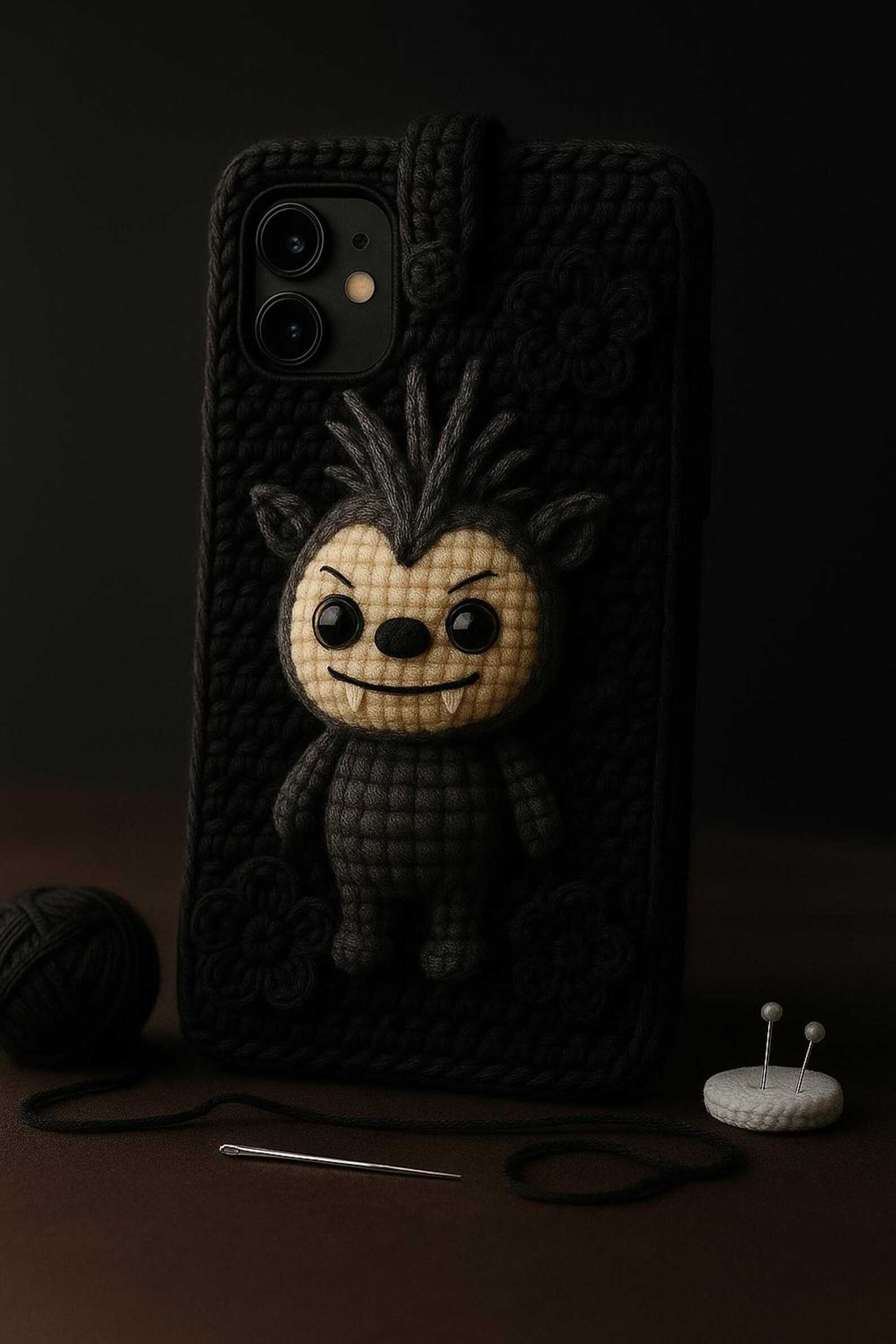Gothic Labubu Crochet Phone Case Pattern PDF - PNG | Dark Aesthetic ...