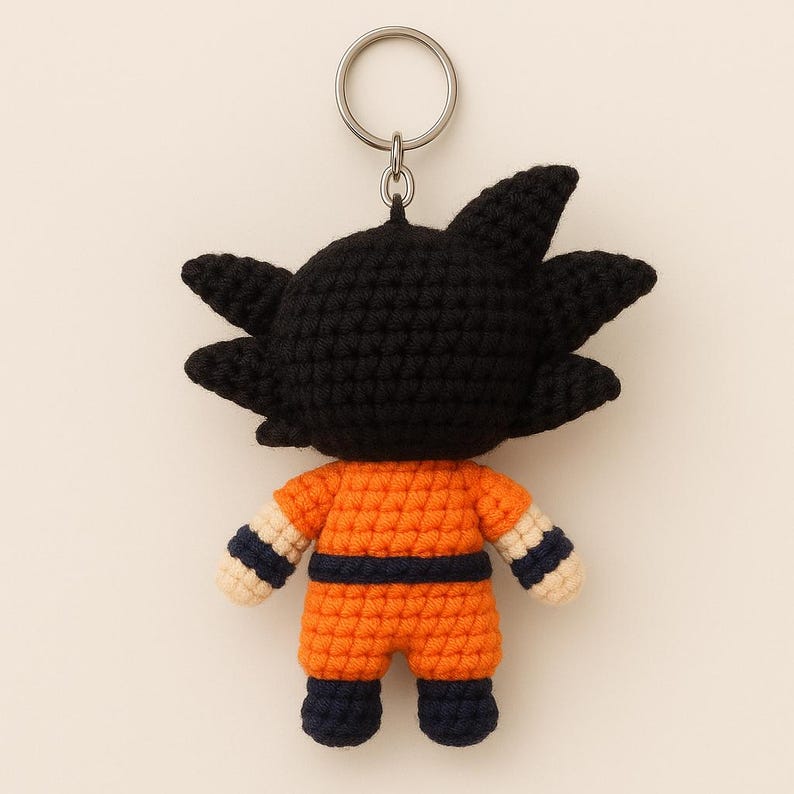 Amigurumi Goku Keychain Pattern – Crochet Anime Doll PDF Tutorial ...