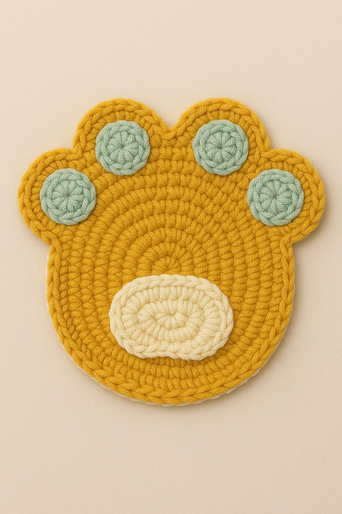 Cat Paw Coaster Crochet Pattern – Cute Amigurumi Animal Paw PDF ...