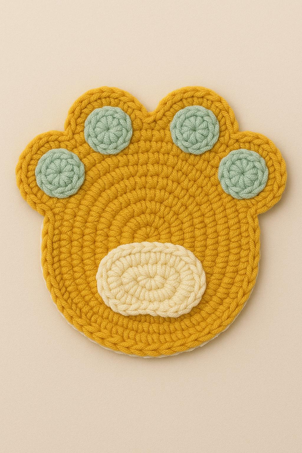 Cat Paw Coaster Crochet Pattern – Cute Amigurumi Animal Paw PDF ...