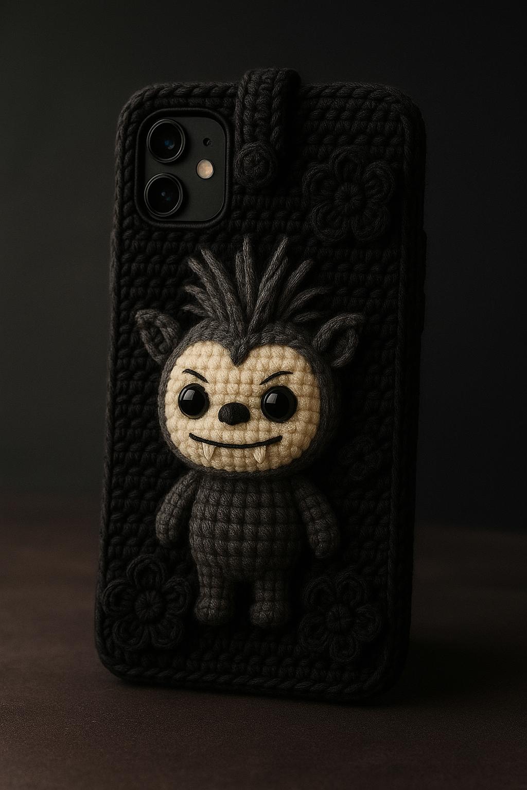 Gothic Labubu Crochet Phone Case Pattern PDF - PNG | Dark Aesthetic ...
