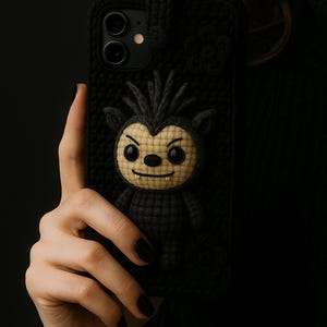 Gothic Labubu Crochet Phone Case Pattern PDF - PNG | Dark Aesthetic ...