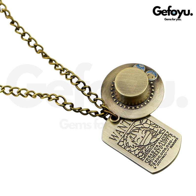 One Piece Necklace – Monkey D. Luffy & Ace Straw Hat Necklace – Anime ...