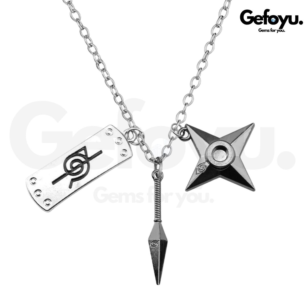 Naruto Necklace – Kunai & Shuriken Nukenin Necklace – Sasuke Itachi ...