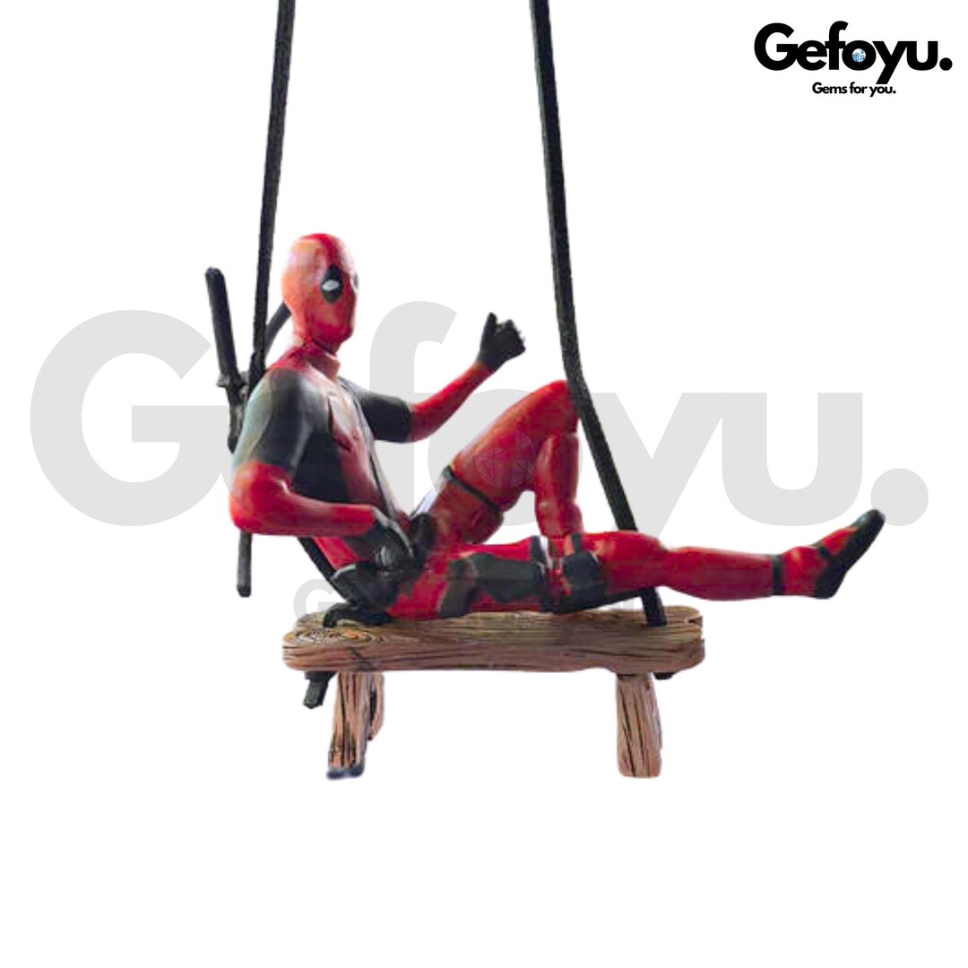 Deadpool Swing Figure Made of Wood – Handmade Decoration for Car, Home ...