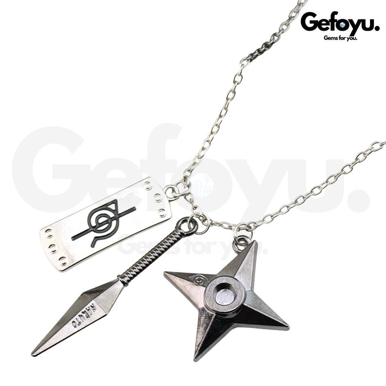 Naruto Necklace – Kunai & Shuriken Nukenin Necklace – Sasuke Itachi ...