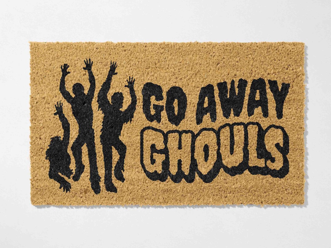 Go Away Ghouls Doormat Spooky Halloween Porch Decor - Etsy