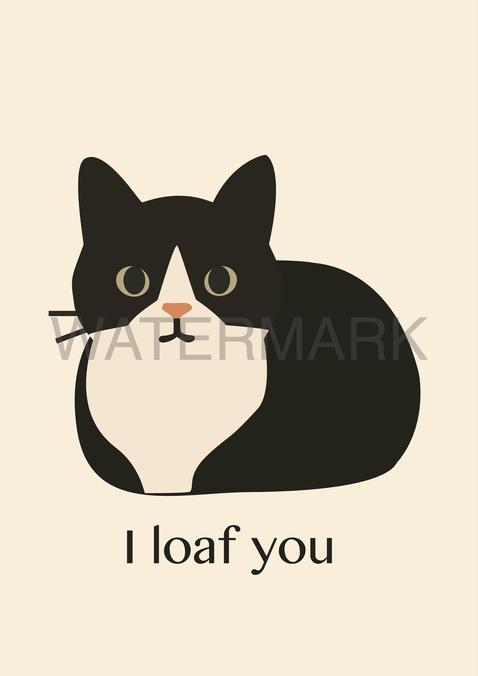 I Loaf You - Cat Loafing Printable - Etsy