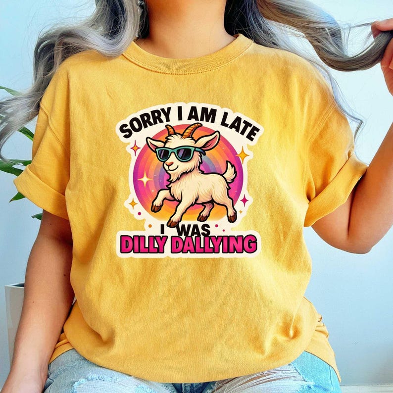 Sorry I Am Late Goat Sticker PNG • Sorry I’m Late I Was Dilly Dallying ...