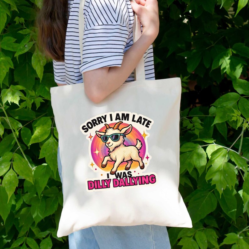Sorry I Am Late Goat Sticker PNG • Sorry I’m Late I Was Dilly Dallying ...