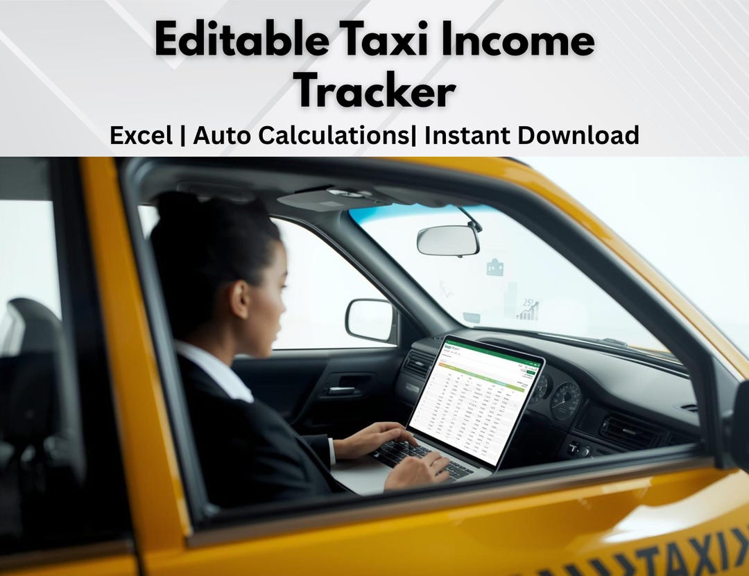 Taxi Driver Income & Expense Tracker Template | Printable Uber Lyft ...