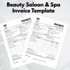 Simple Printable Receipt Template, Esthetician Template, Invoice ...