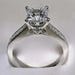 2.50ct Princess Cut Lab-created Diamond Solitaire Engagement Ring in ...