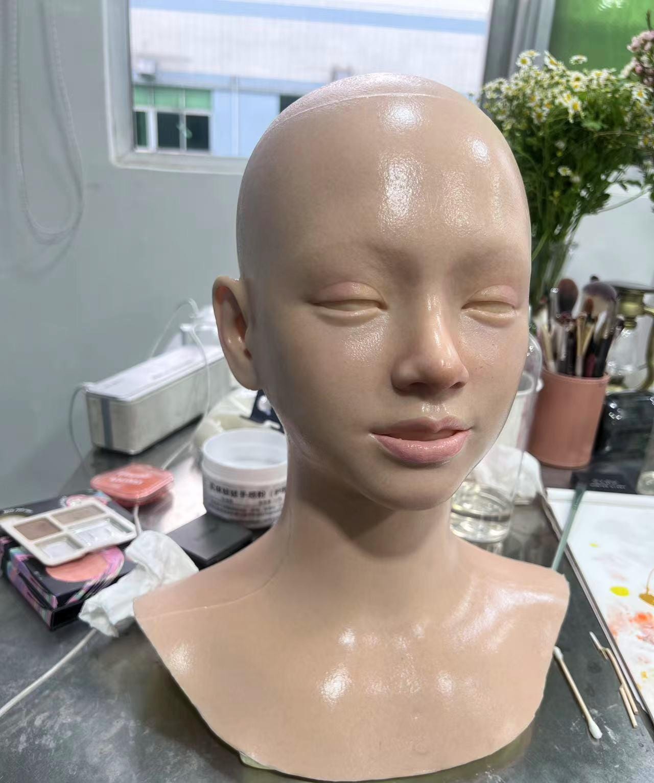 Hyper-realistic Silicone Robot Skin: Lifelike Bust Replica - Etsy