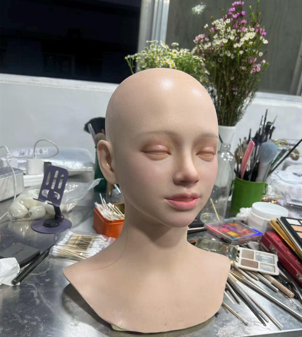 Hyper-realistic Silicone Robot Skin: Lifelike Bust Replica - Etsy