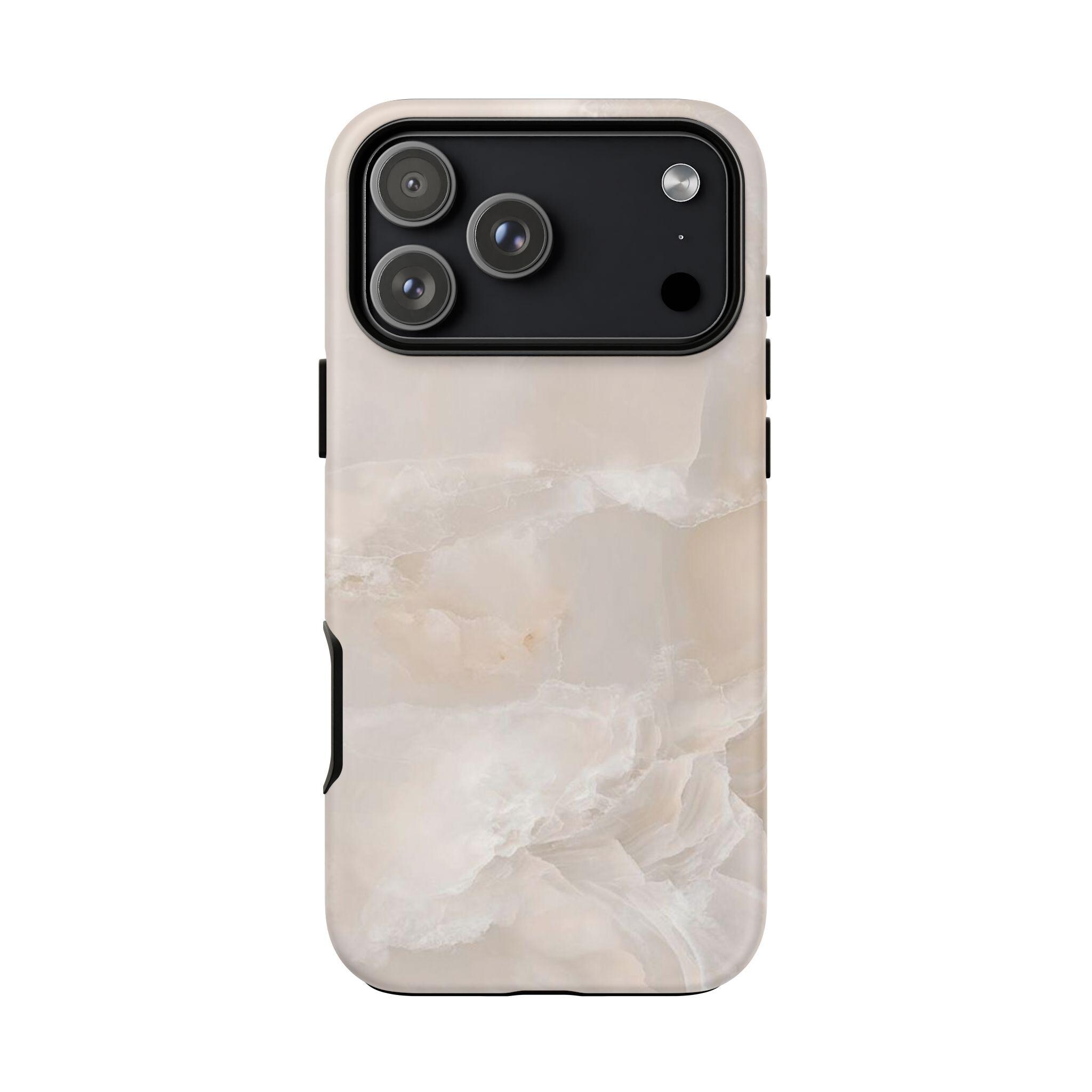 Beige Onyx Marble Phone Case Slim Protective Minimalist Neutral Agate ...