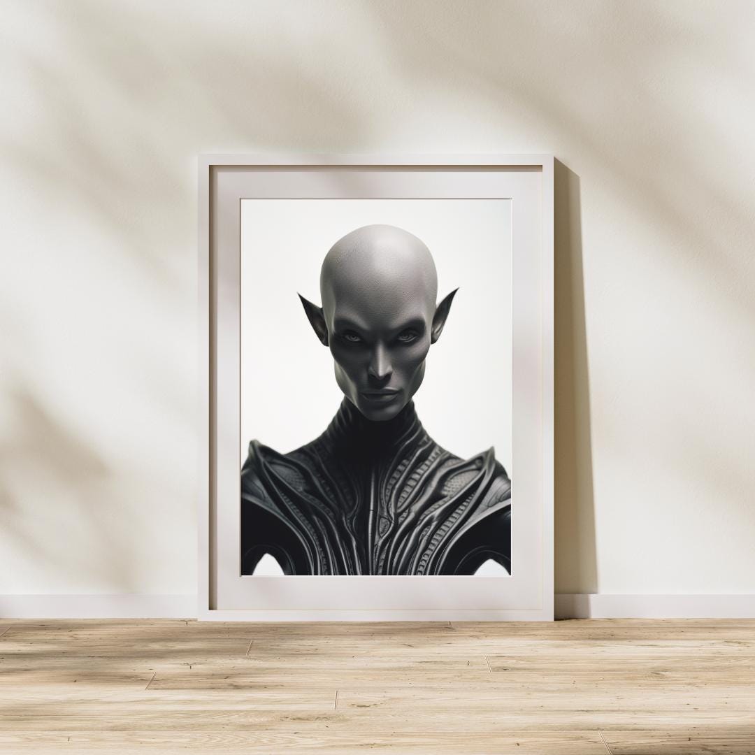 Sci-fi Alien Portrait: High-resolution Photography Print (digital ...