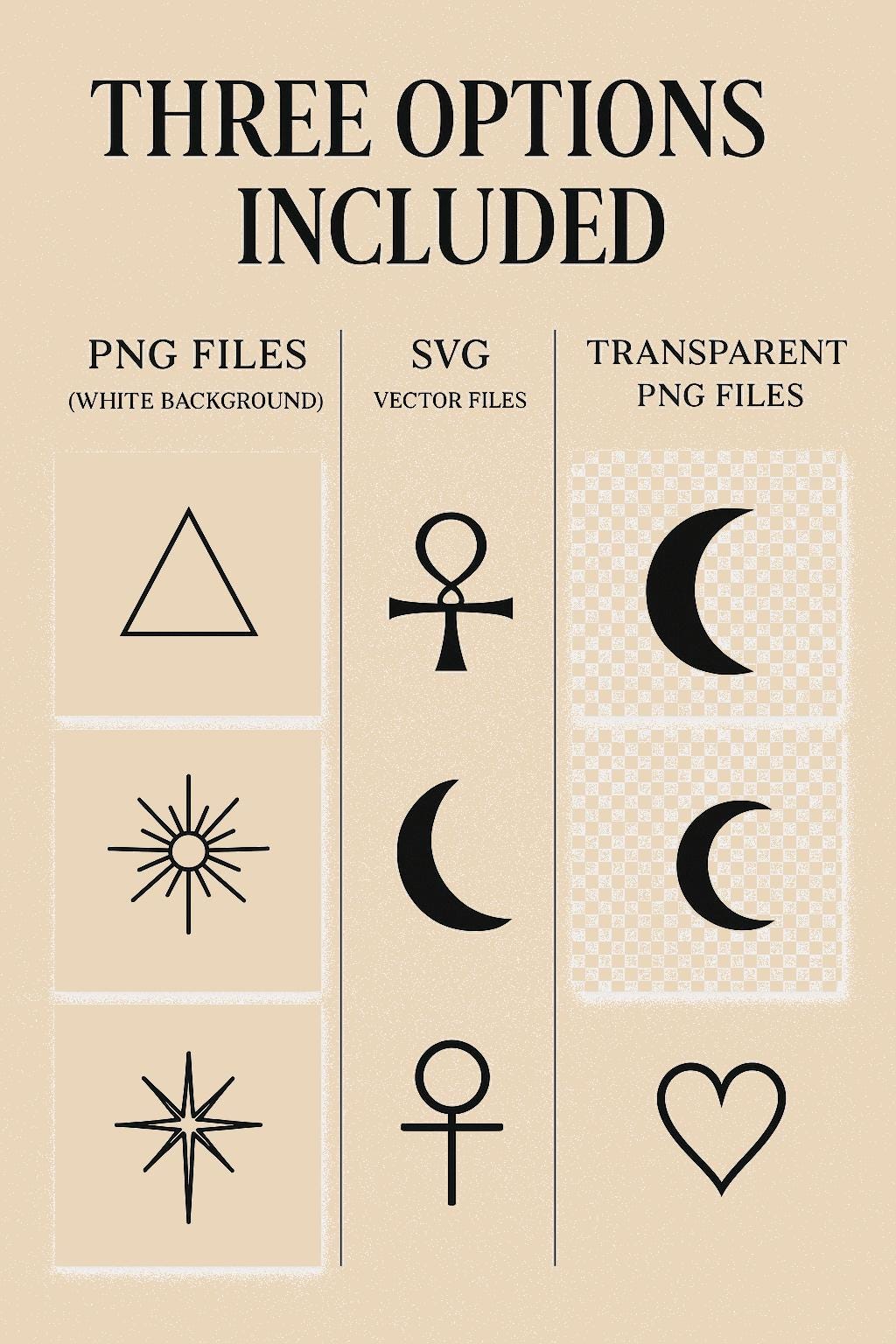 120 Mystic Symbols Clipart – Tattoo-inspired Black Line Icons | 8 ...