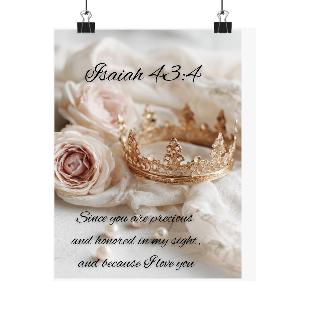 Isaiah 43:4 Wall Art | Bible Verse Print | You Are Precious Scripture ...