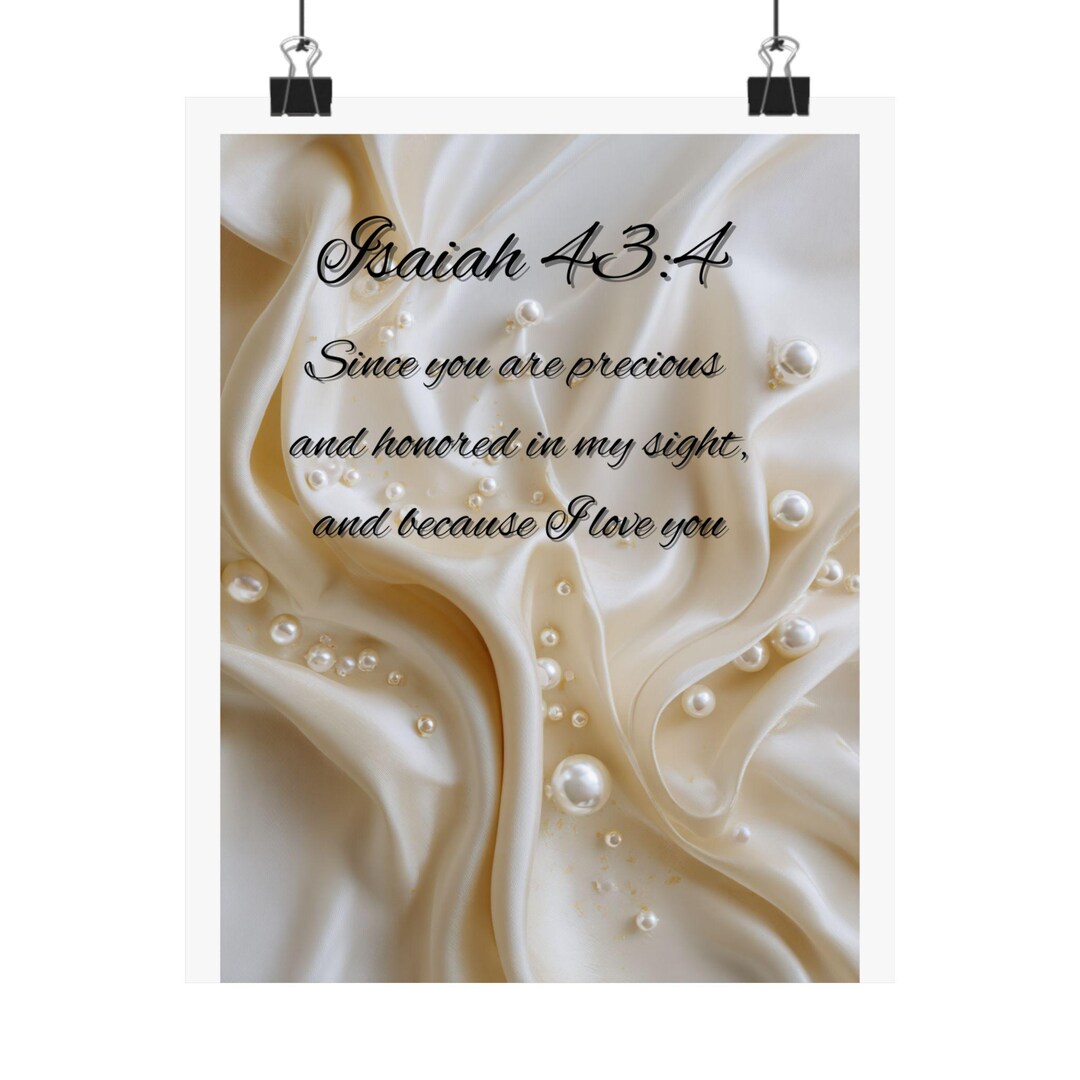 Isaiah 43:4 Wall Art | Bible Verse Print | You Are Precious Scripture ...